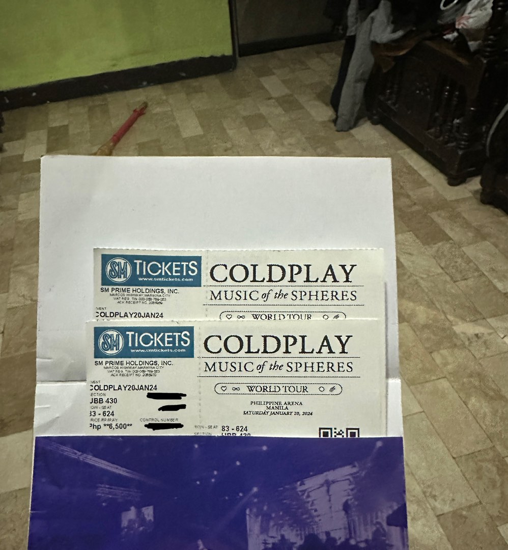 COLDPLAY DAY 2 TICKET, Tickets & Vouchers, Event Tickets on Carousell