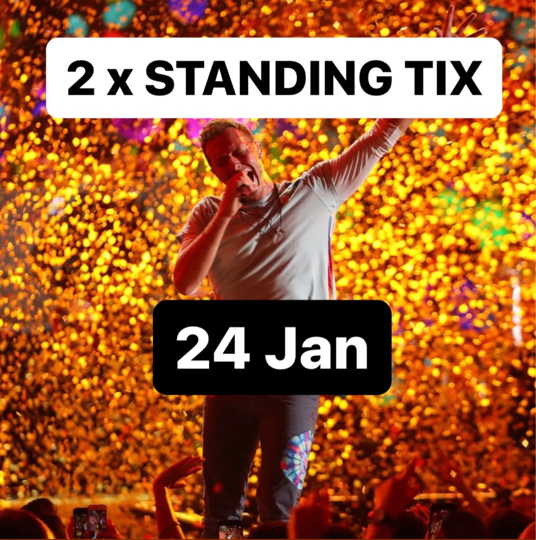 Coldplay Standing Tickets 24 Jan, Tickets & Vouchers, Event Tickets on ...