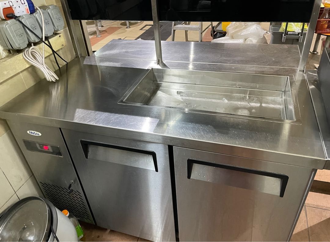 Commercial Undercounter Freezer with top opening Stainless steel, TV ...
