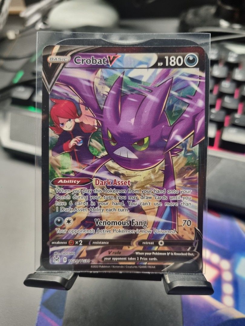 Crobat V CSR TG20/30 (Lost Origin) Pokemon, Hobbies & Toys, Toys ...