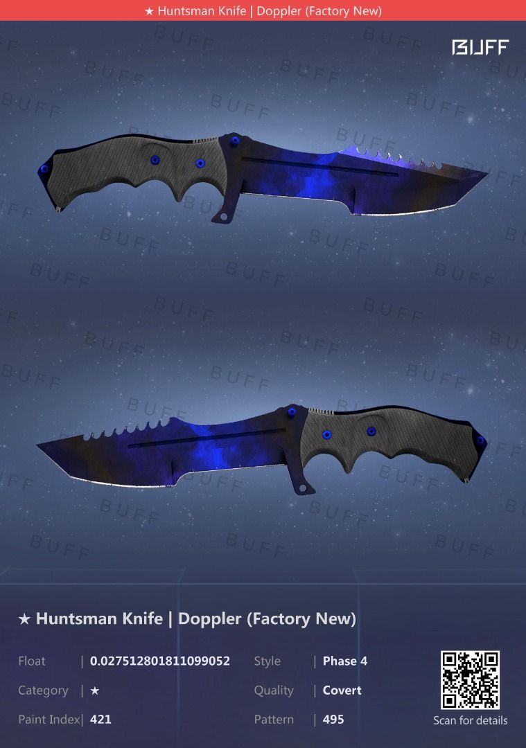 CSGO Huntsman Knife Doppler FN P4, Video Gaming, Gaming Accessories, In-Game Products on Carousell