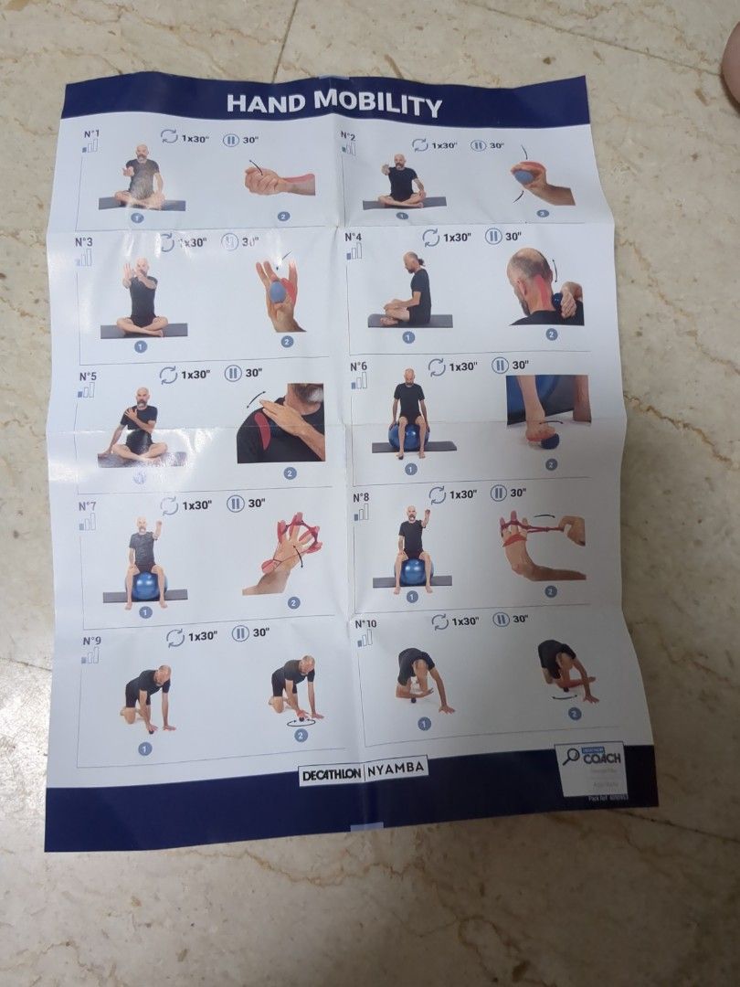 Decathlon Fitness Hand Mobility Rehabilitation Kit, Health & Nutrition ...
