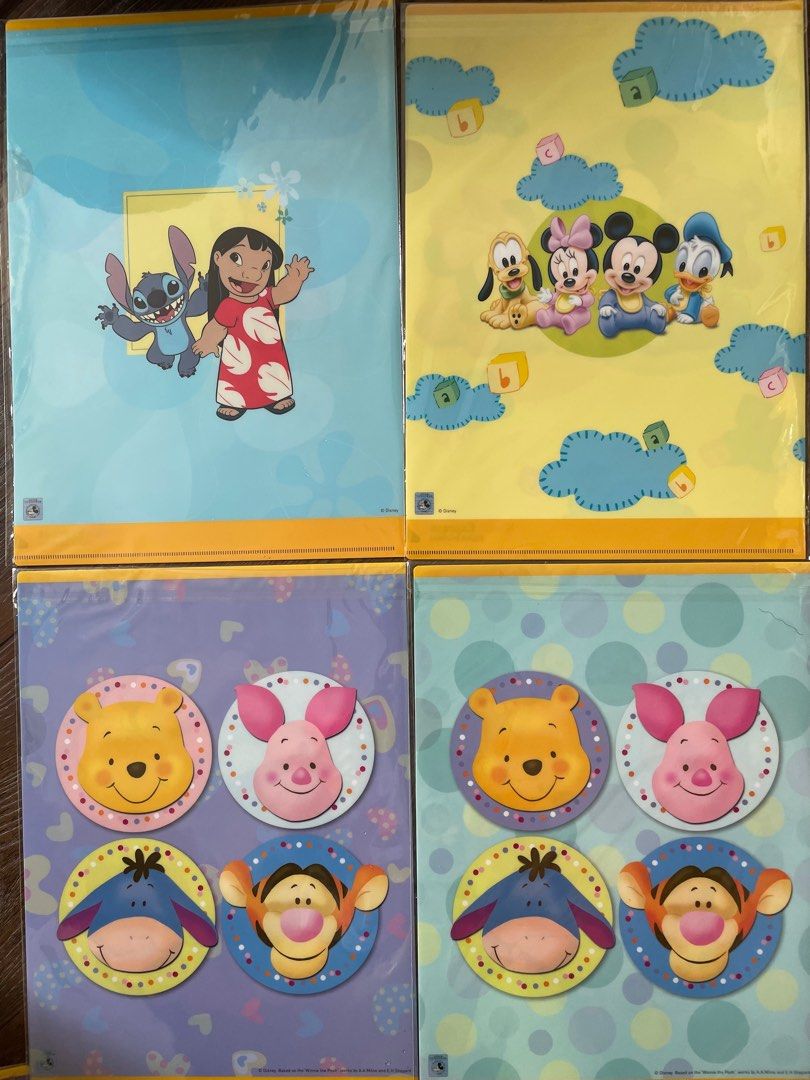 Disney A4 plastic folders, 興趣及遊戲, 手作＆自家設計, 文具 - Carousell