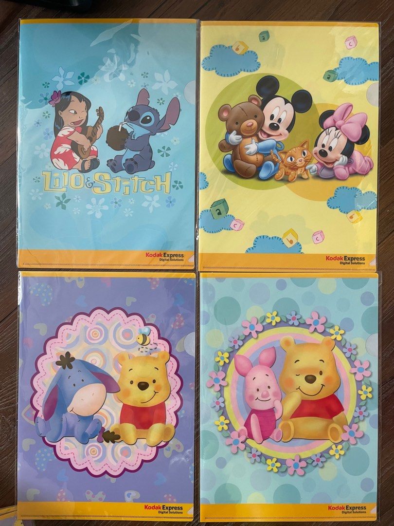 Disney A4 plastic folders, 興趣及遊戲, 手作＆自家設計, 文具 - Carousell