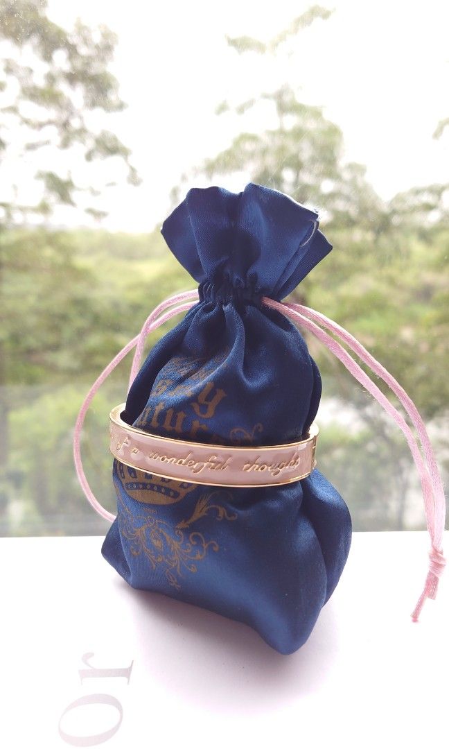 Disney Couture Peter Pan Beautiful Gold Plated Baby Pink Lacquer Bangle ...