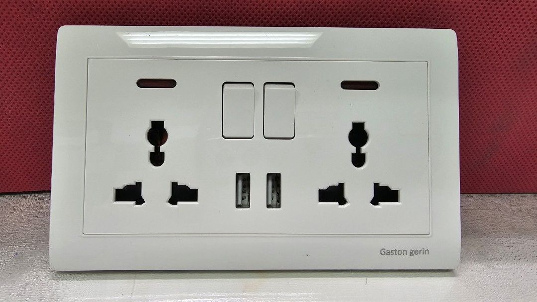 Double wall socket with USB port, TV & Home Appliances, Electrical ...