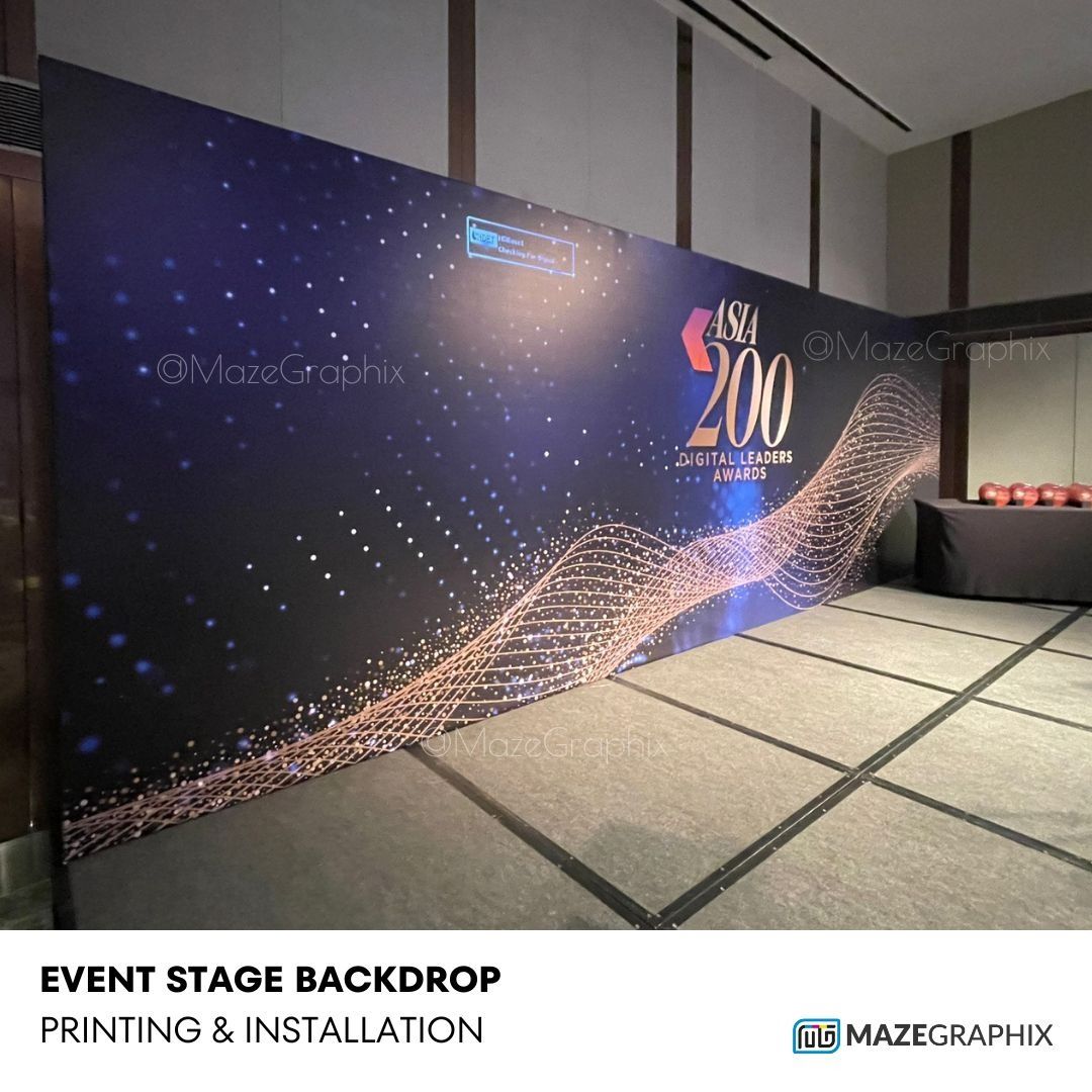 Event/ Stage Backdrop printing & installation, Hobbies & Toys ...