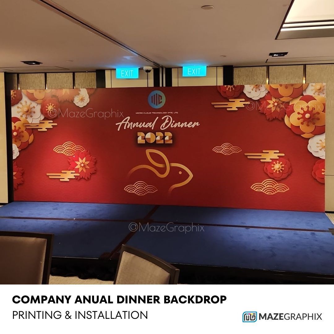 Event/ Stage Backdrop printing & installation, Hobbies & Toys ...