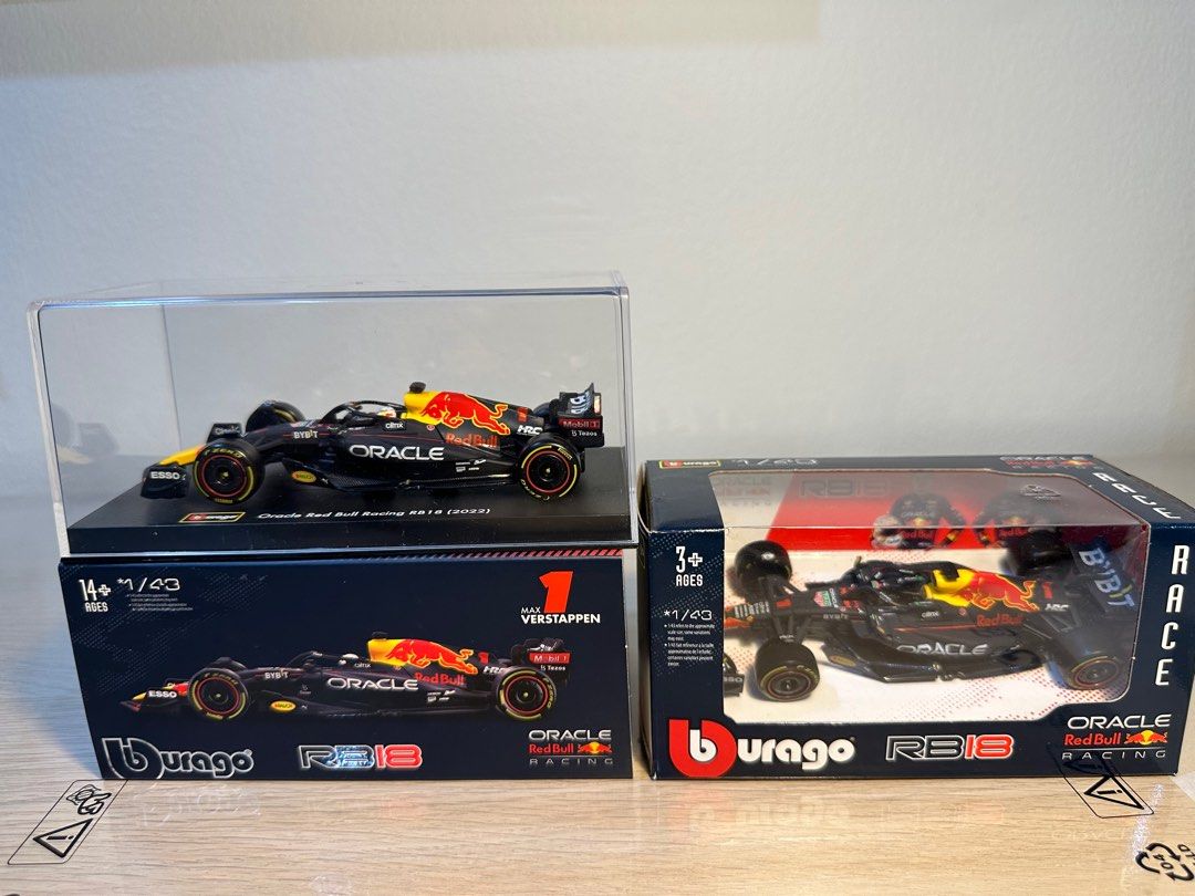 F1 Diecast Bburago Red Bull Racing RB18 2022 F1 World Champion Max ...