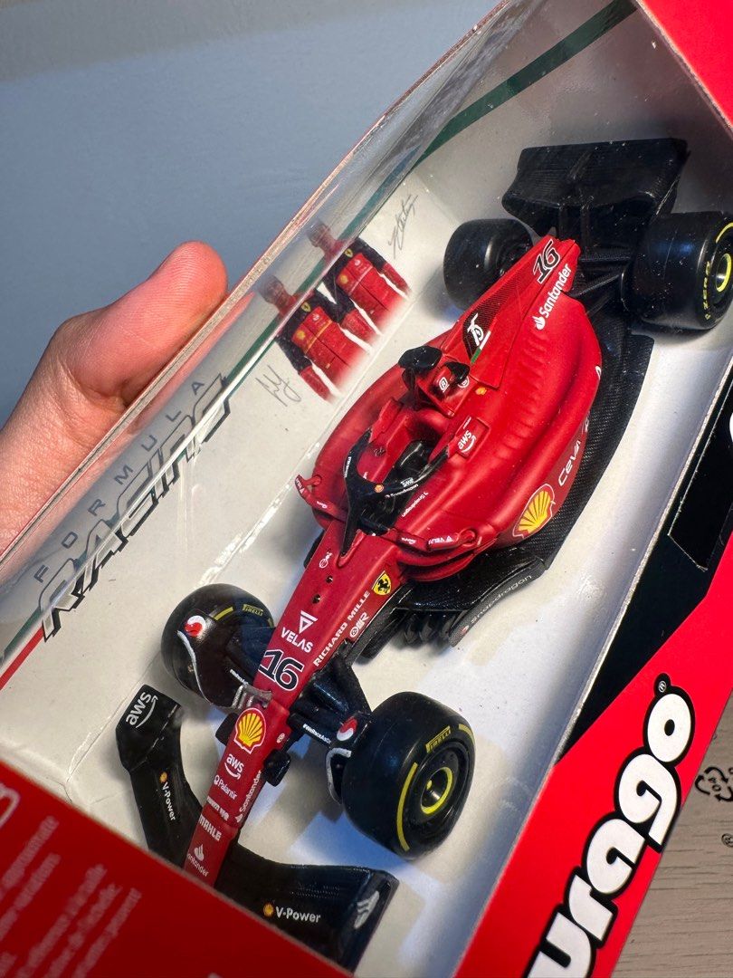 F1 Ferrari Diecast Model F1-75 1:43 Bburago Charles Leclerc Carlos ...