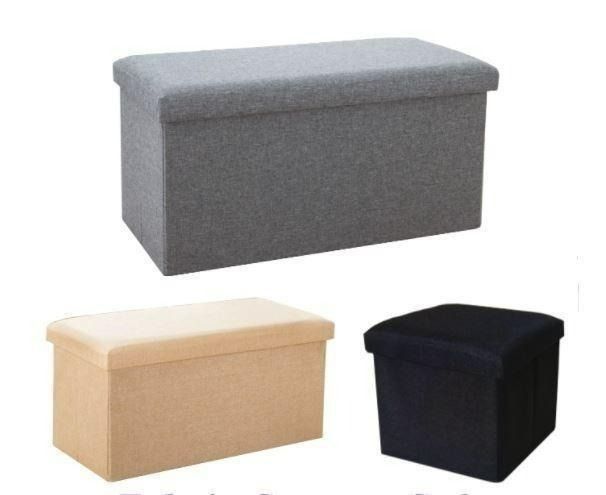 Fabric Storage Stool | Bench | Ottoman, Furniture & Home Living ...