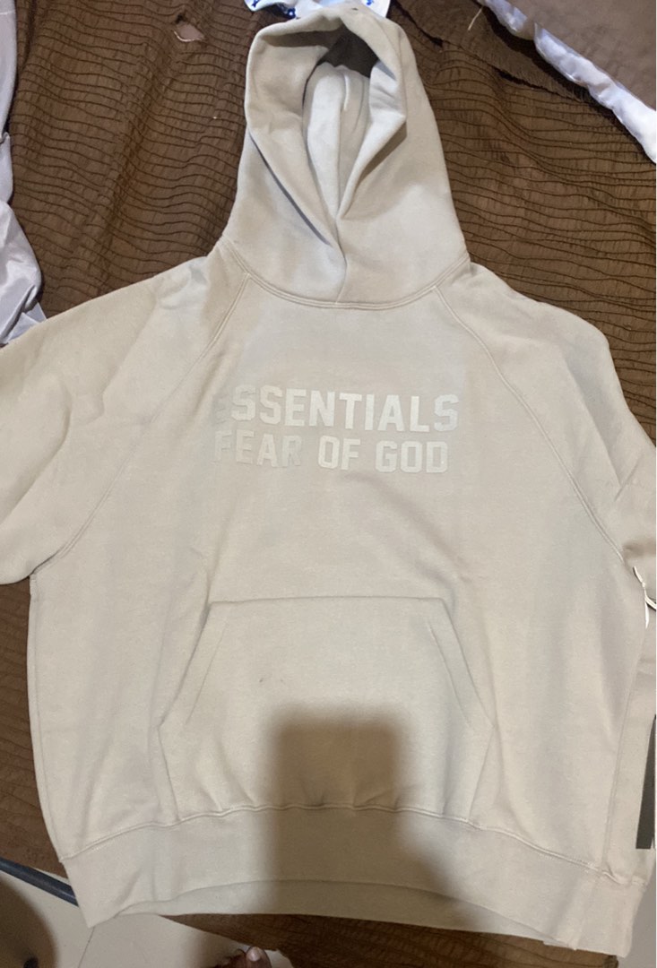 Fear of God Essentials Smoke Small, Men's Fashion, Tops & Sets, Hoodies ...