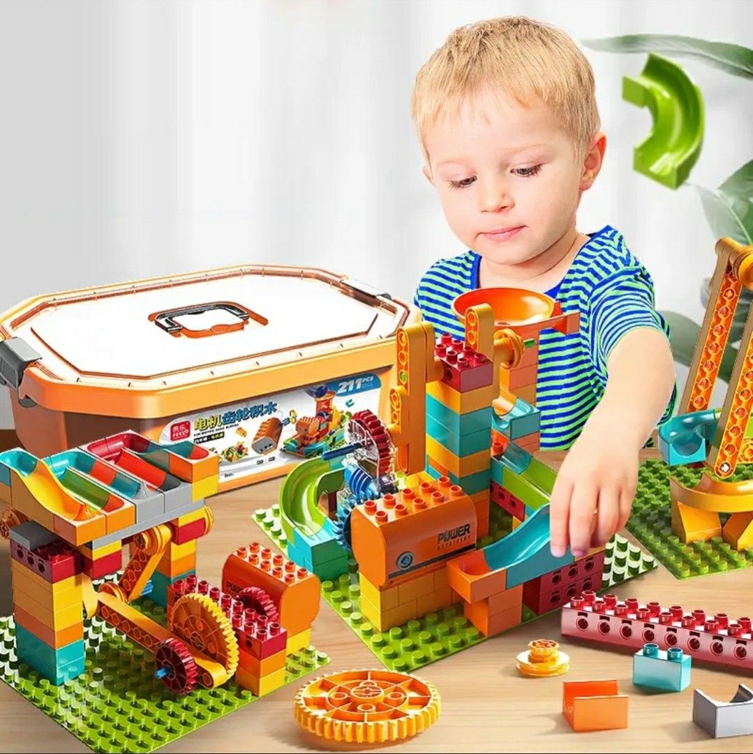 Feelo marble run gear block (duplo compatible), Hobbies & Toys, Toys ...