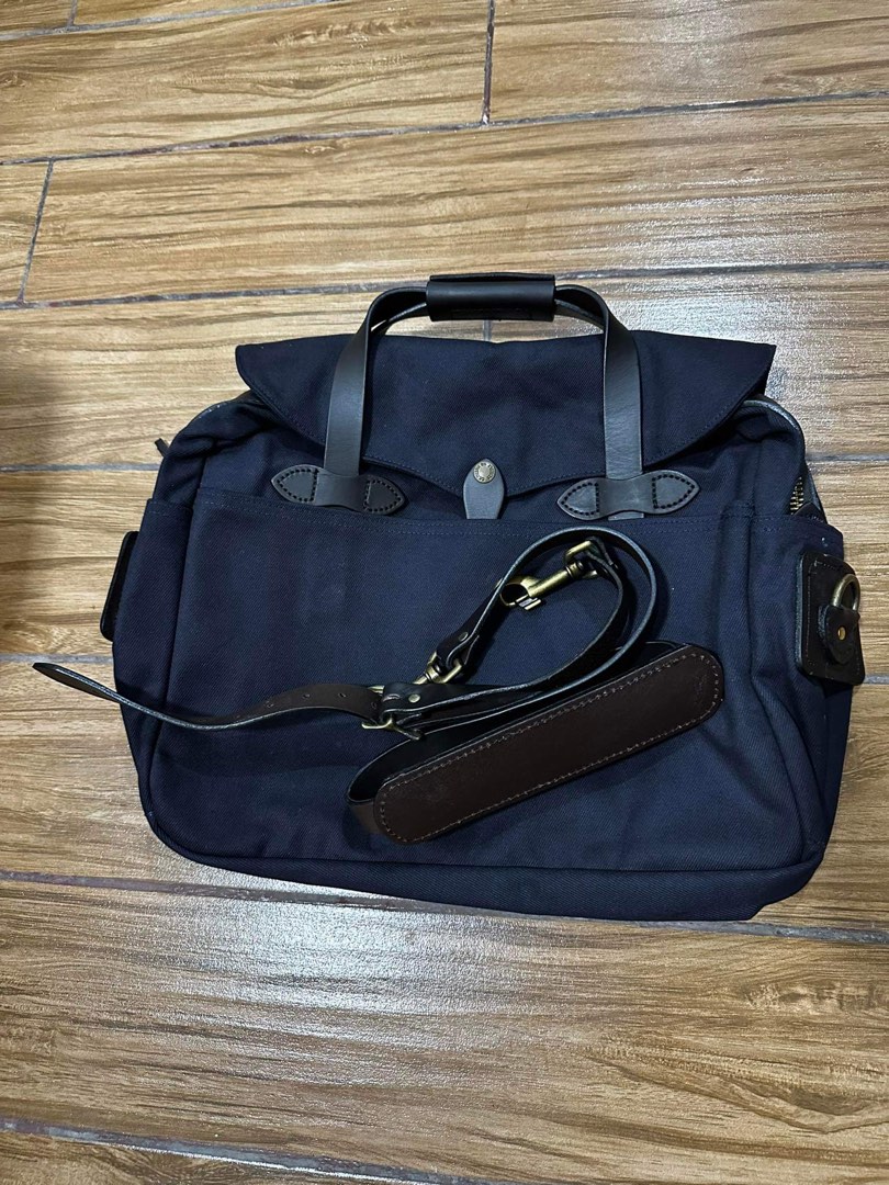 Filson Navy Messenger Bag on Carousell