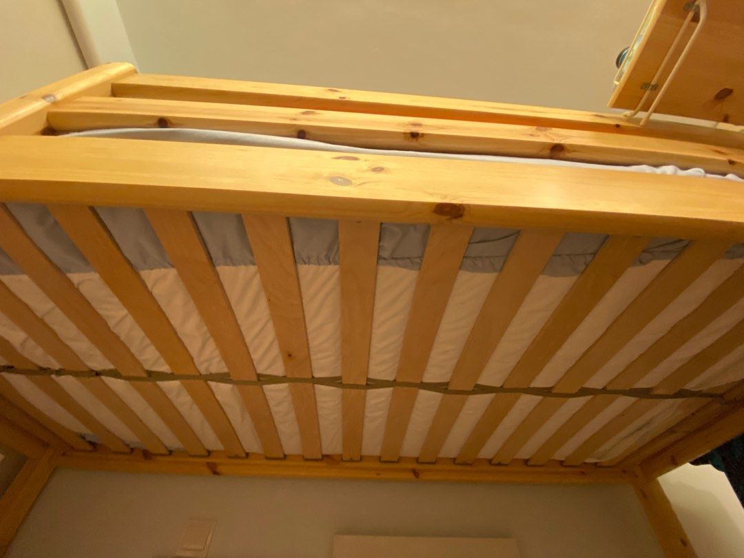 Flexa bunk loft single bed with ladder, handrail and mattress, Babies ...