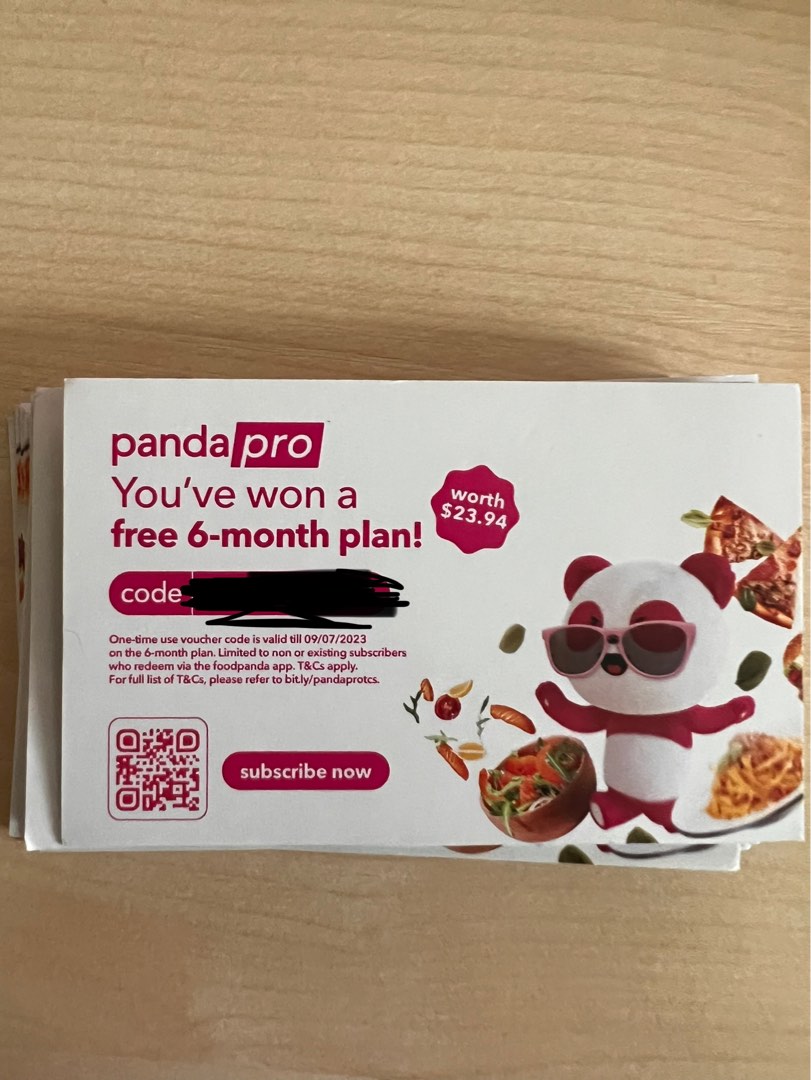 FOODPANDA VOUCHER FOODPANDA PRO 6 MONTHS PLAN, Tickets & Vouchers ...
