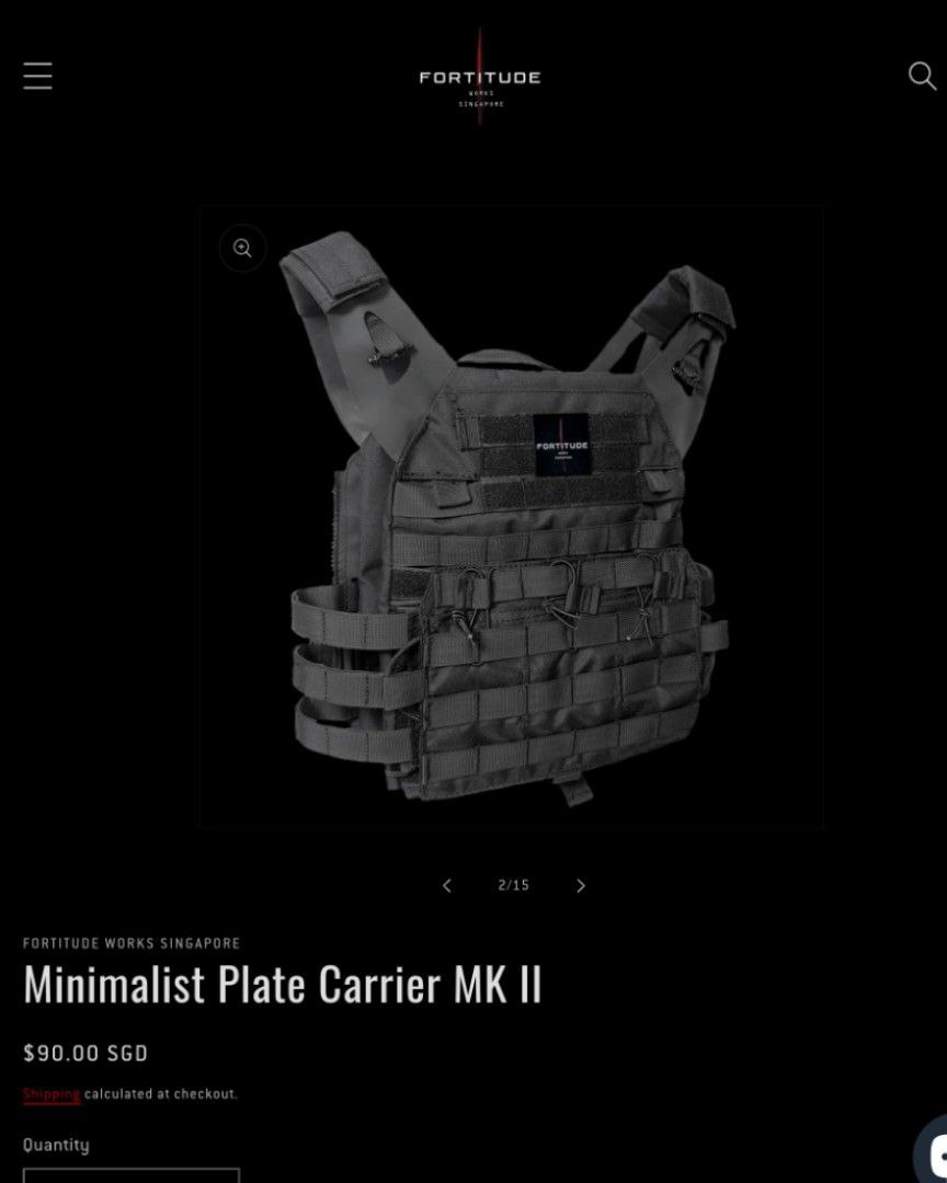Fortitude Minimalist Plate Carrier MK2, Sports Equipment, Exercise ...