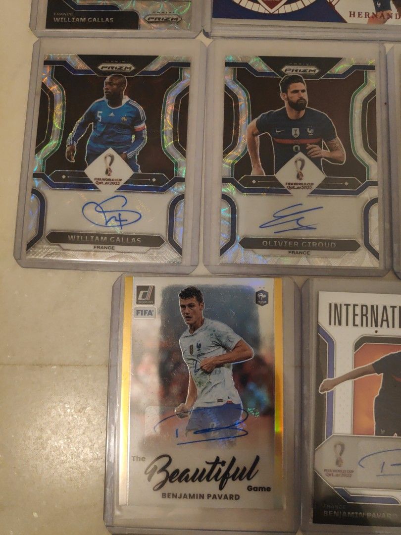 France Autograph Soccer Cards Mbappe Pavard Hernandez, Hobbies & Toys ...