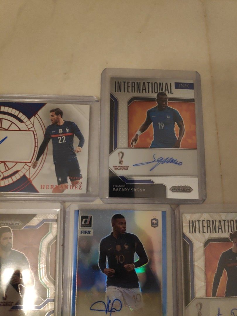 France Autograph Soccer Cards Mbappe Pavard Hernandez, Hobbies & Toys ...