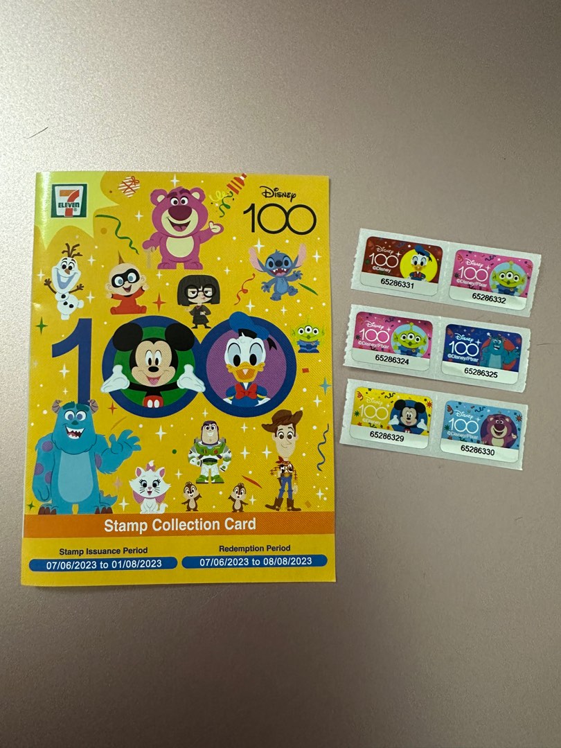 Free (7-11) Disney 100 stamps, Hobbies & Toys, Memorabilia ...