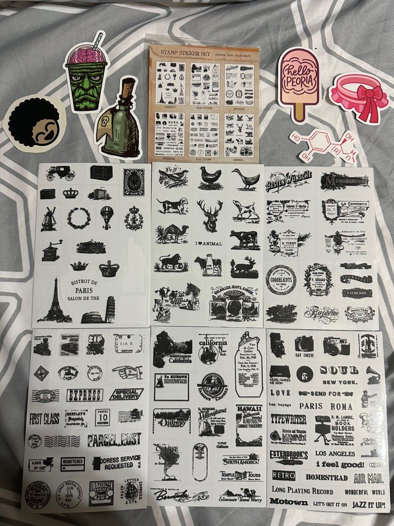 Free Stamp Sticker Set + Extra stickers, Hobbies & Toys, Stationery ...