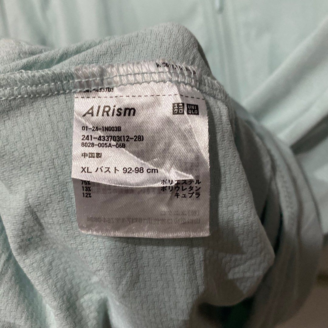 FREEONG - Uniqlo Airism Baby Blue XL UV Running Jacket Jaket, Fesyen Wanita, Pakaian Wanita ...