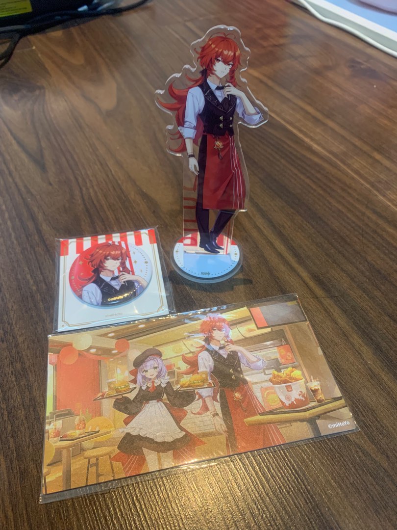 Genshin Impact x KFC Diluc set, Hobbies & Toys, Toys & Games on Carousell