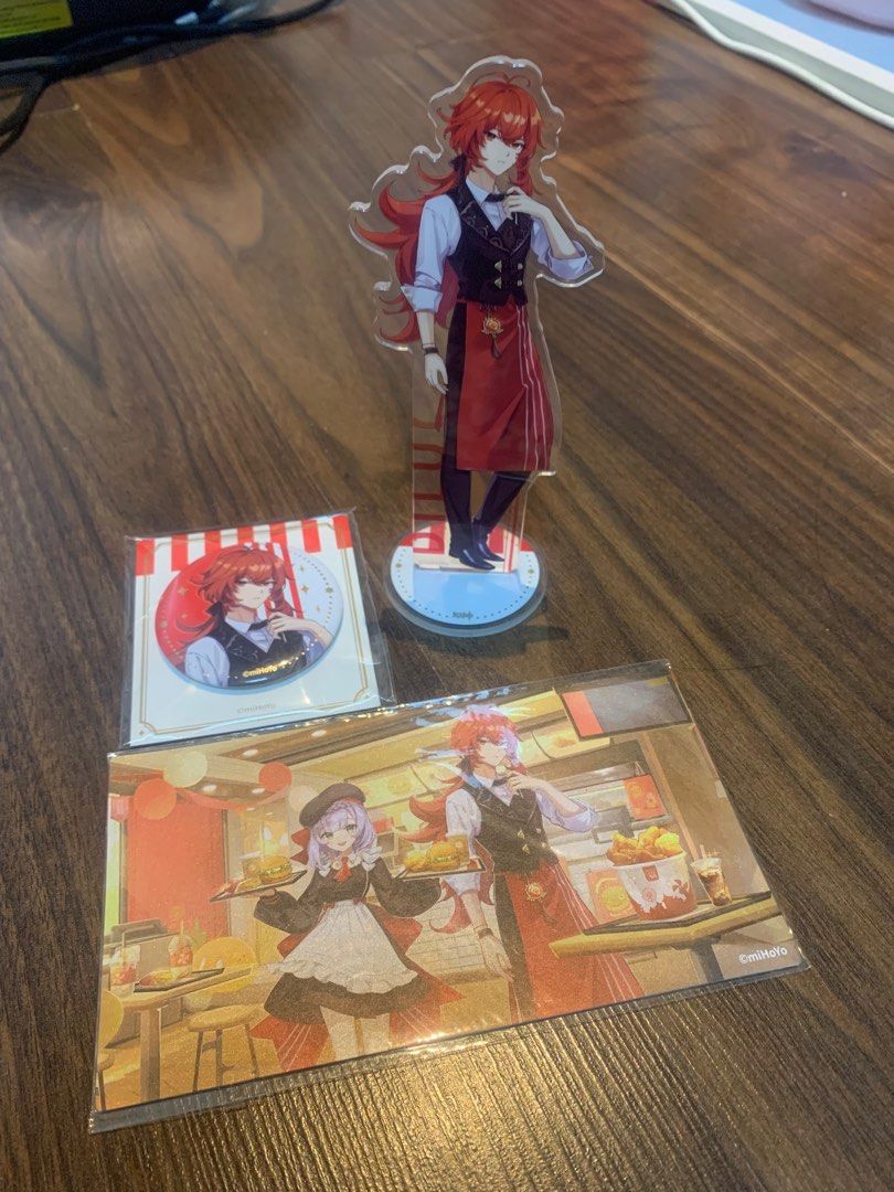 Genshin Impact x KFC Diluc set, Hobbies & Toys, Toys & Games on Carousell