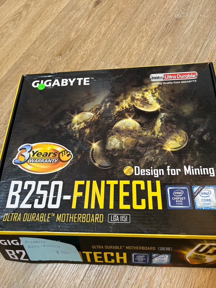 Gigabyte B250 Fintech Design for Mining, Computers & Tech, Parts ...