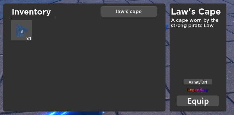 GPO Law's cape, 電子遊戲, 電子遊戲, 其他 - Carousell