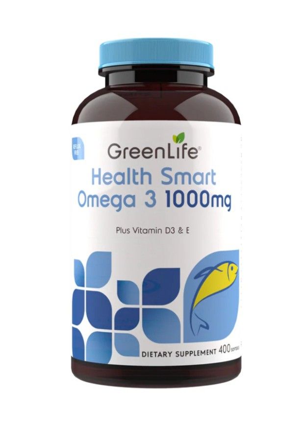 Green life Health Smart Omega 3 (1000mg) Plus Vitamin D3 & E, Health ...