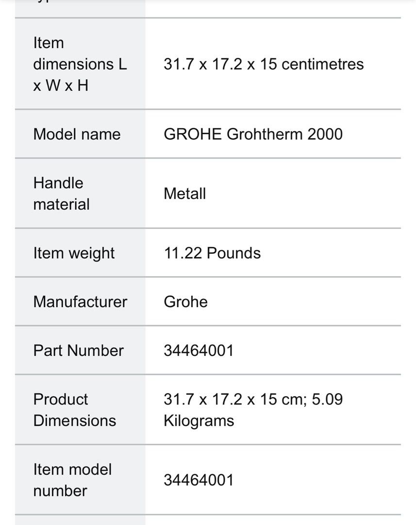 Grohe grohtherm 2000 Exposed thermostatic bath mixer, waterfall feature ...