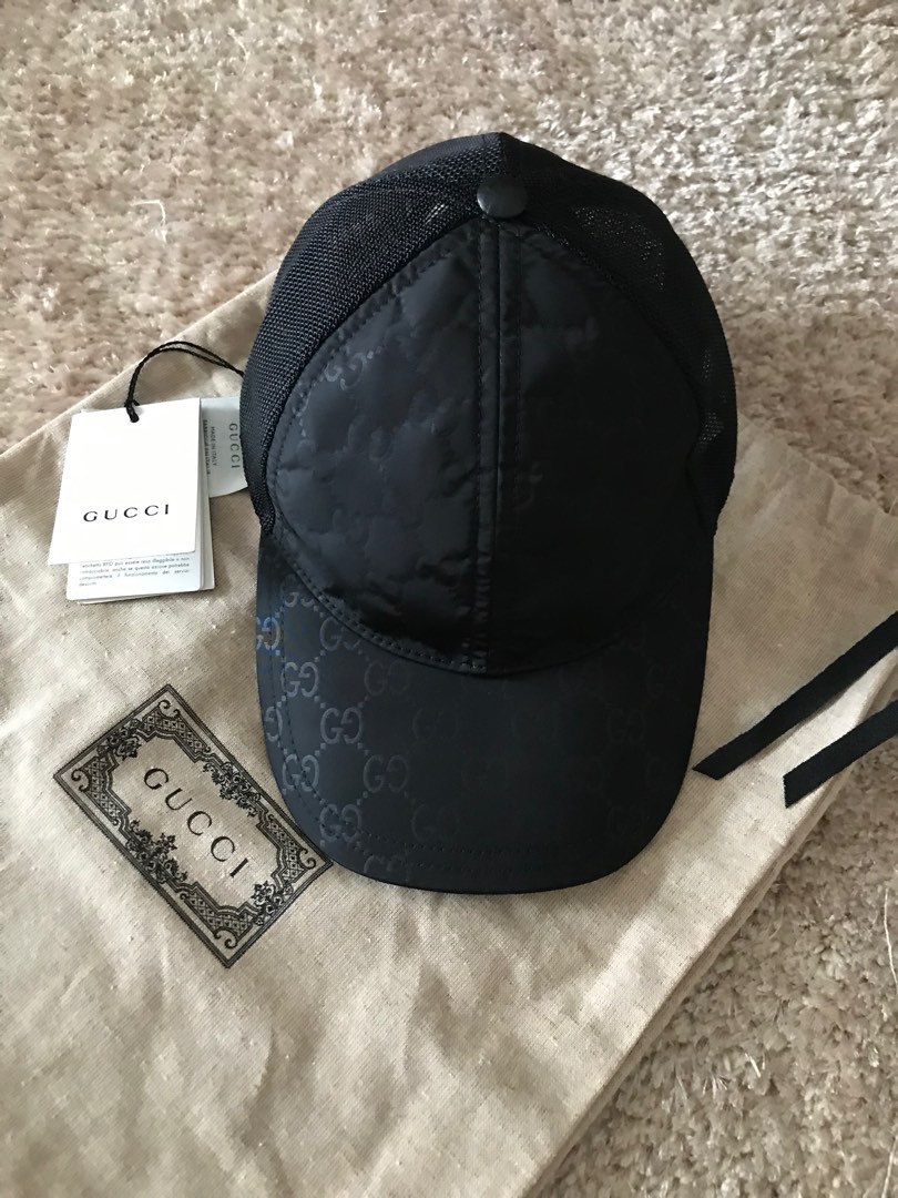 GUCCI BASE BALL CAP HAT TOPI MONOGRAM COMPLETE SET AUTHENTIC SATUAN SZ ...