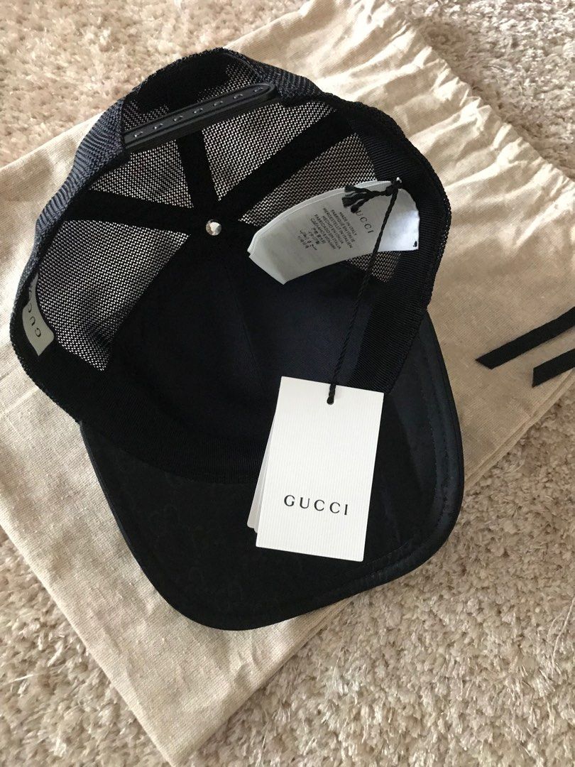 GUCCI BASE BALL CAP HAT TOPI MONOGRAM COMPLETE SET AUTHENTIC SATUAN SZ ...