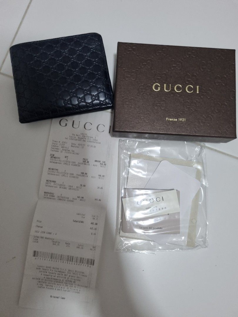Gucci Mens Blue Microguccissima Mens Wallet (With official receipt from ...