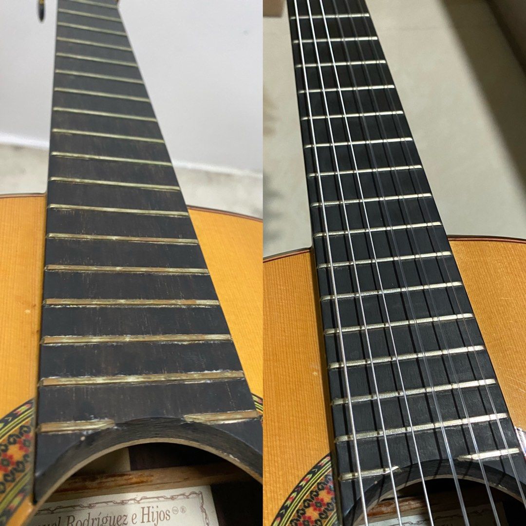 Guitar Re-string, Cleaning, and Fret Polishing, Hobbies & Toys, Music ...