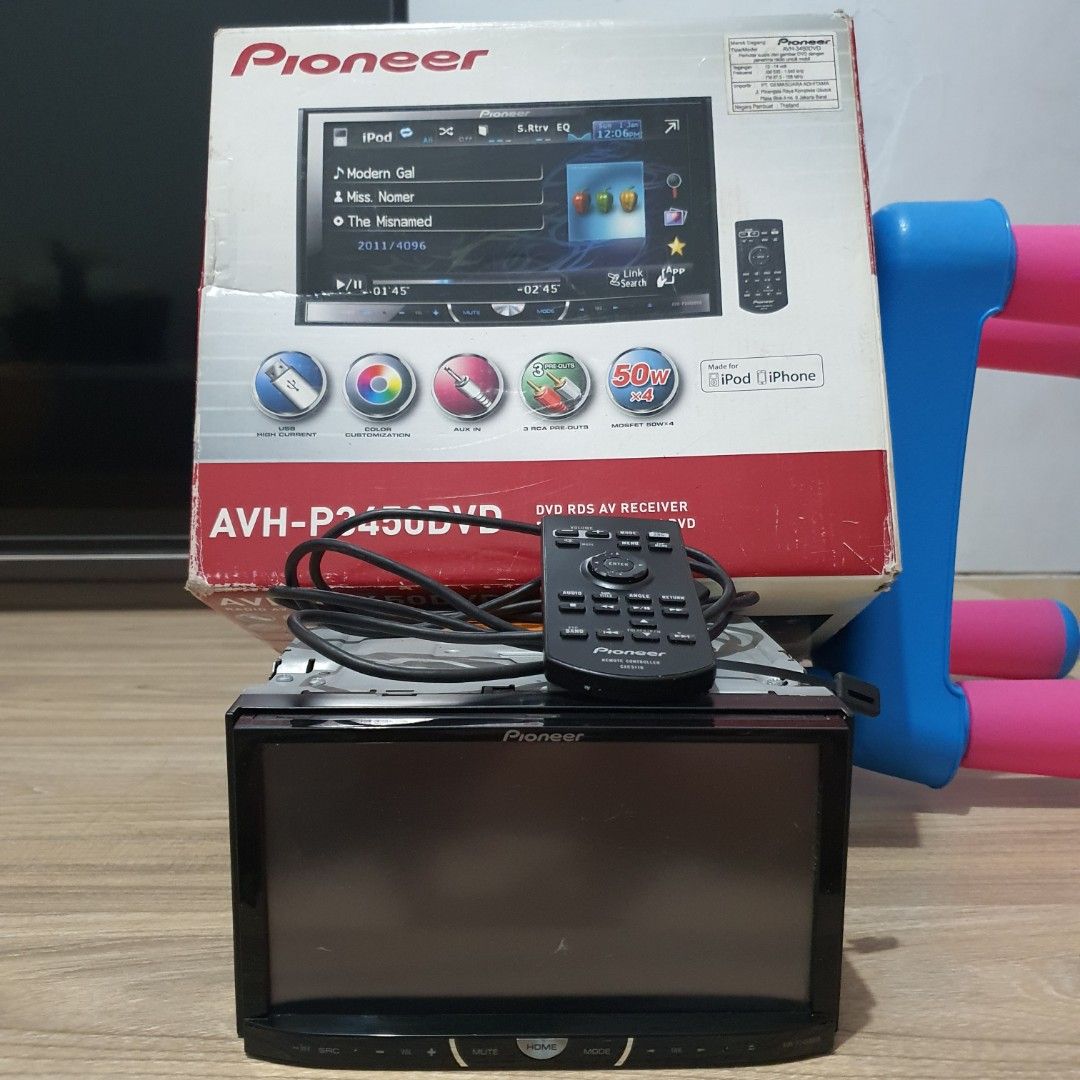 Head Unit Pioneer AVH-P3450DVD, Aksesoris Mobil di Carousell