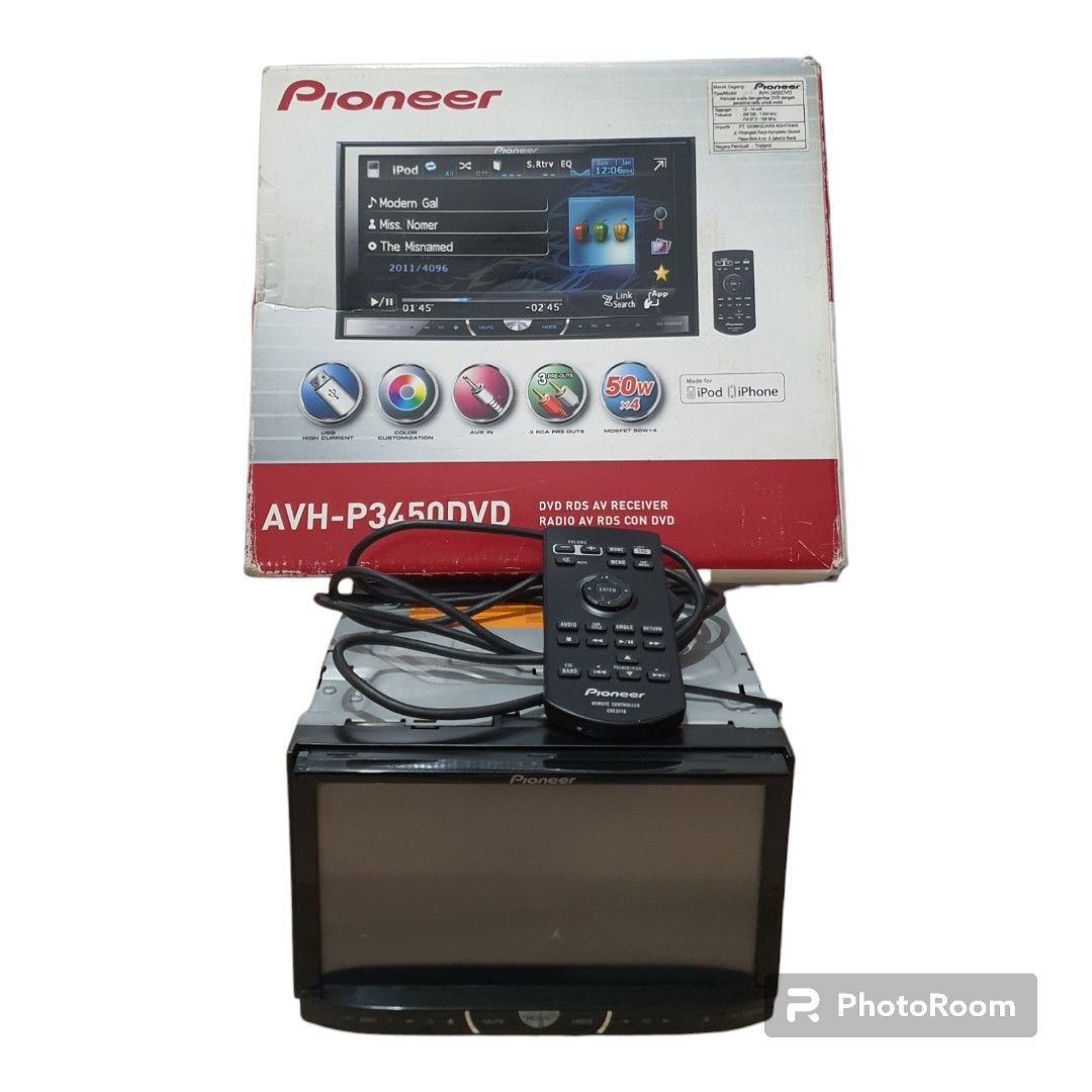 Head Unit Pioneer AVH-P3450DVD, Aksesoris Mobil di Carousell