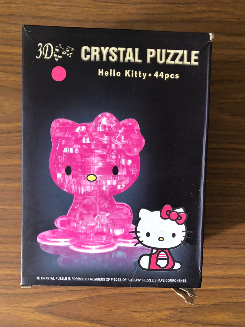 Hello Kitty 3D Crystal Puzzle - 44 pieces, Hobbies & Toys, Toys & Games ...