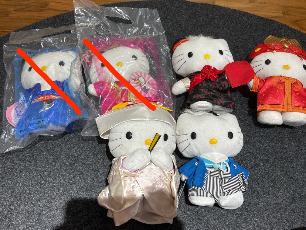 hello kitty & dear daniel sanrio 2000s' wedding plushies mcdonalds ...