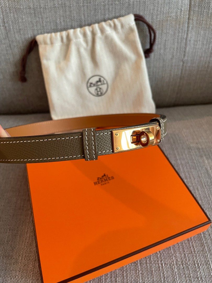Hermes Kelly Belt 18 Etoupe In Ghw Womens Fashion Watches