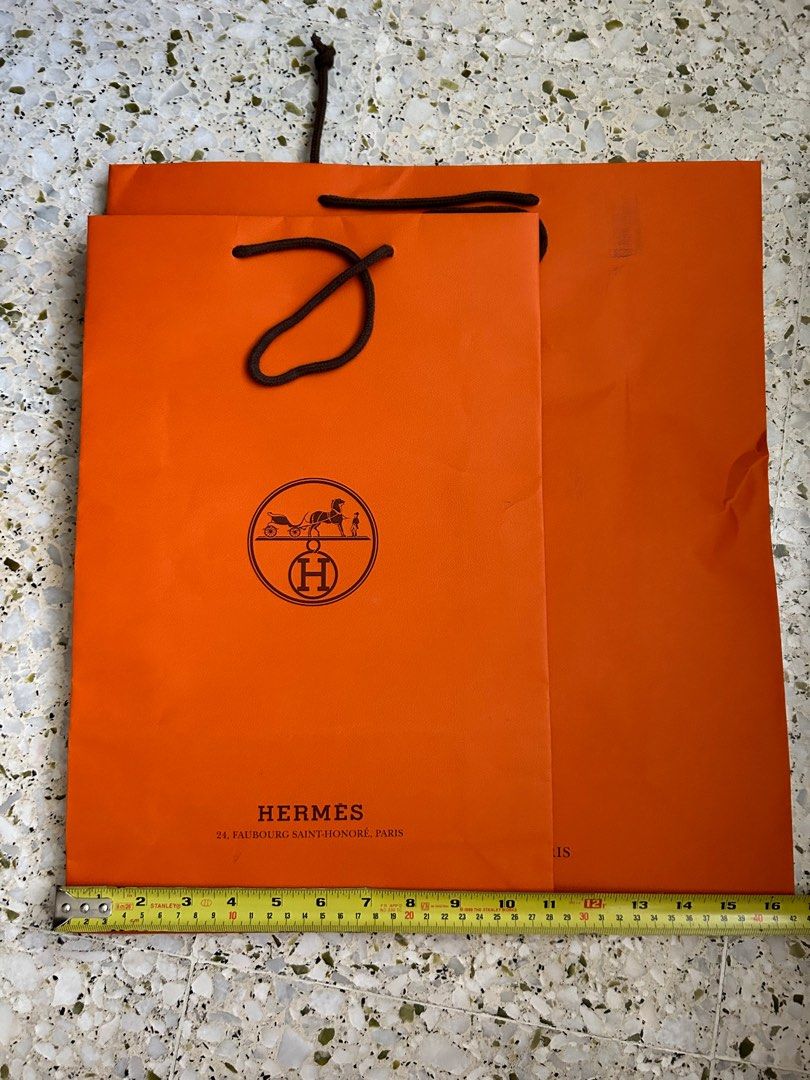 Hermes paper bags, Luxury, Bags & Wallets on Carousell