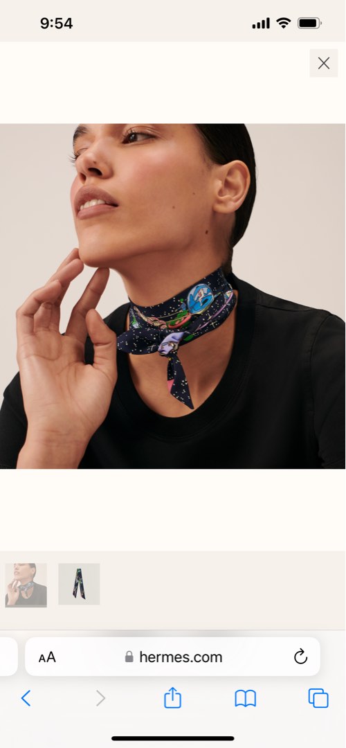 Hermes twilly - space derby, Luxury, Accessories on Carousell