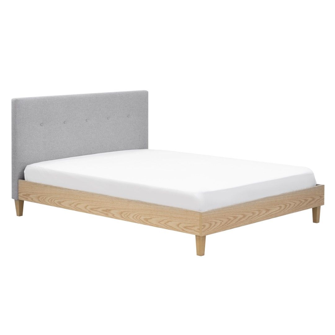 Hipvan Landon Queen Bed Frame- Oak, Furniture & Home Living, Furniture ...