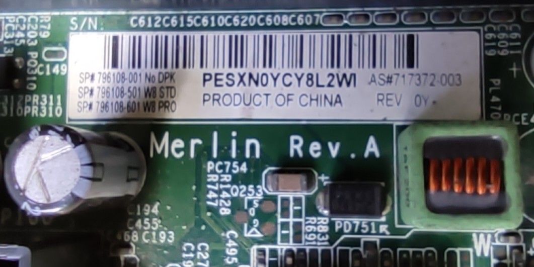 HP Merlin Rev. A Mainboard, Computers & Tech, Parts & Accessories ...