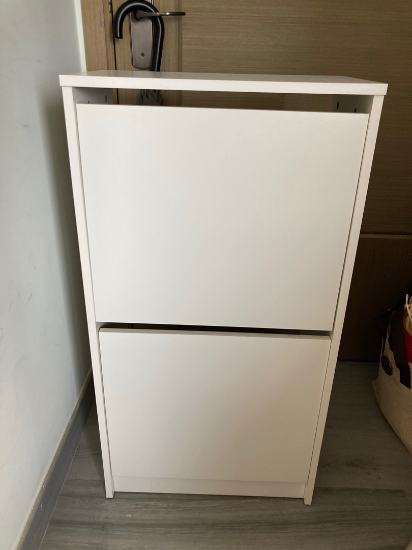 Ikea Bissa white shoe rack, 傢俬＆家居, 傢俬, 書櫃、櫃子及架 - Carousell