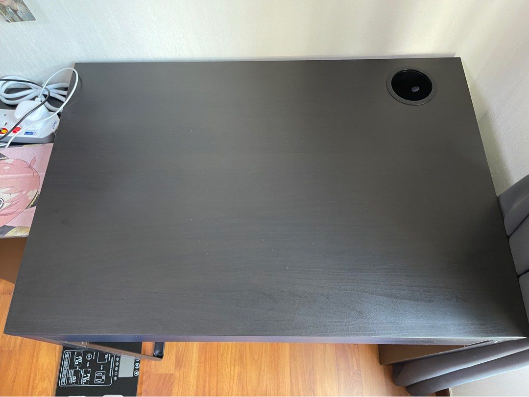 IKEA Study Table - Black, Furniture & Home Living, Furniture, Tables ...