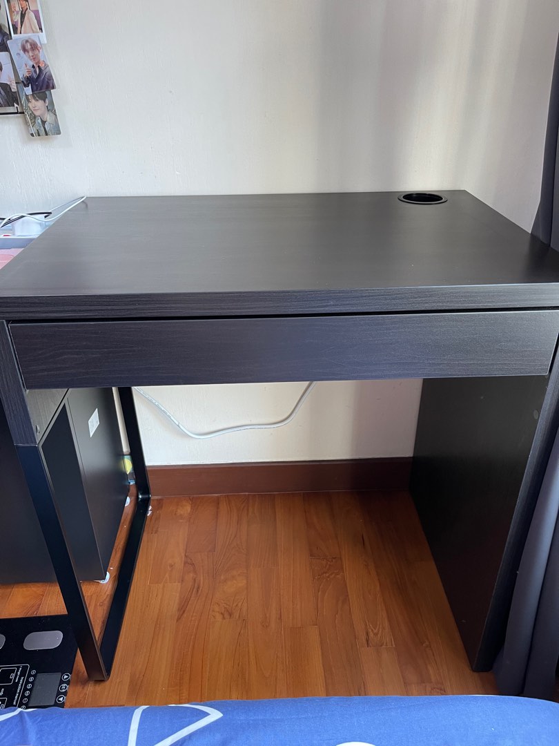 IKEA Study Table - Black, Furniture & Home Living, Furniture, Tables ...