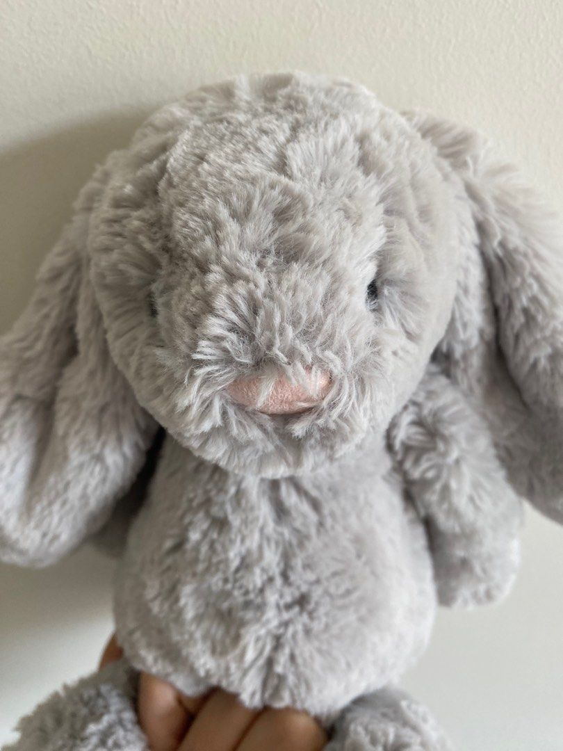 Jellycat Grey Bunny, Hobbies & Toys, Toys & Games on Carousell