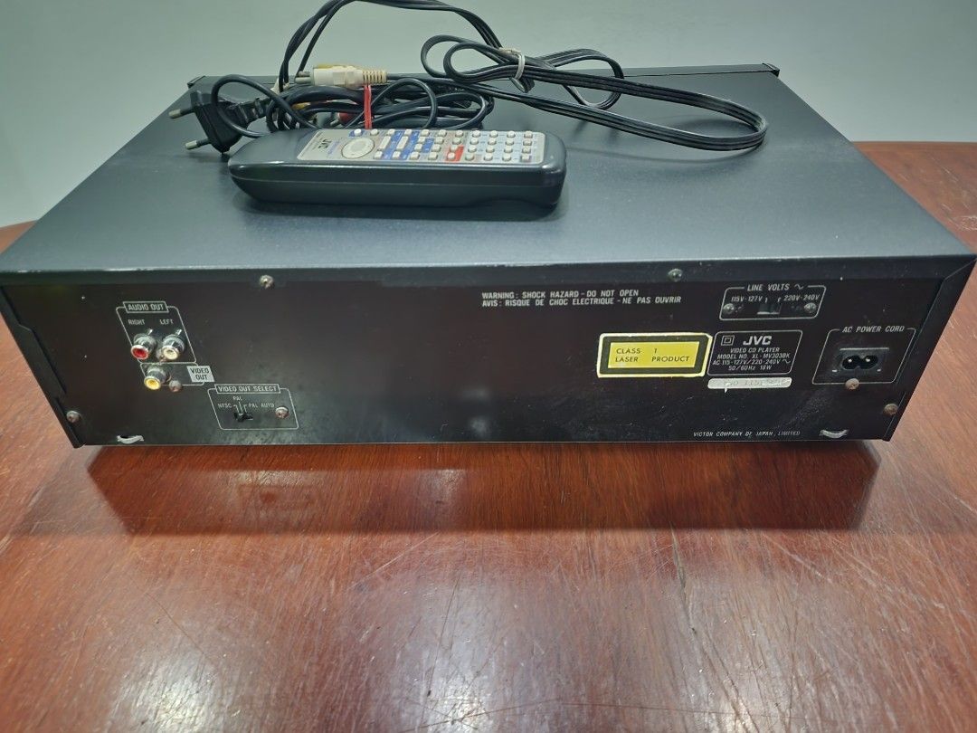 JVC XL-MV303BK 3 Disc Karaoke Video VCD CD Player Changer - with remote (damaged), Audio ...